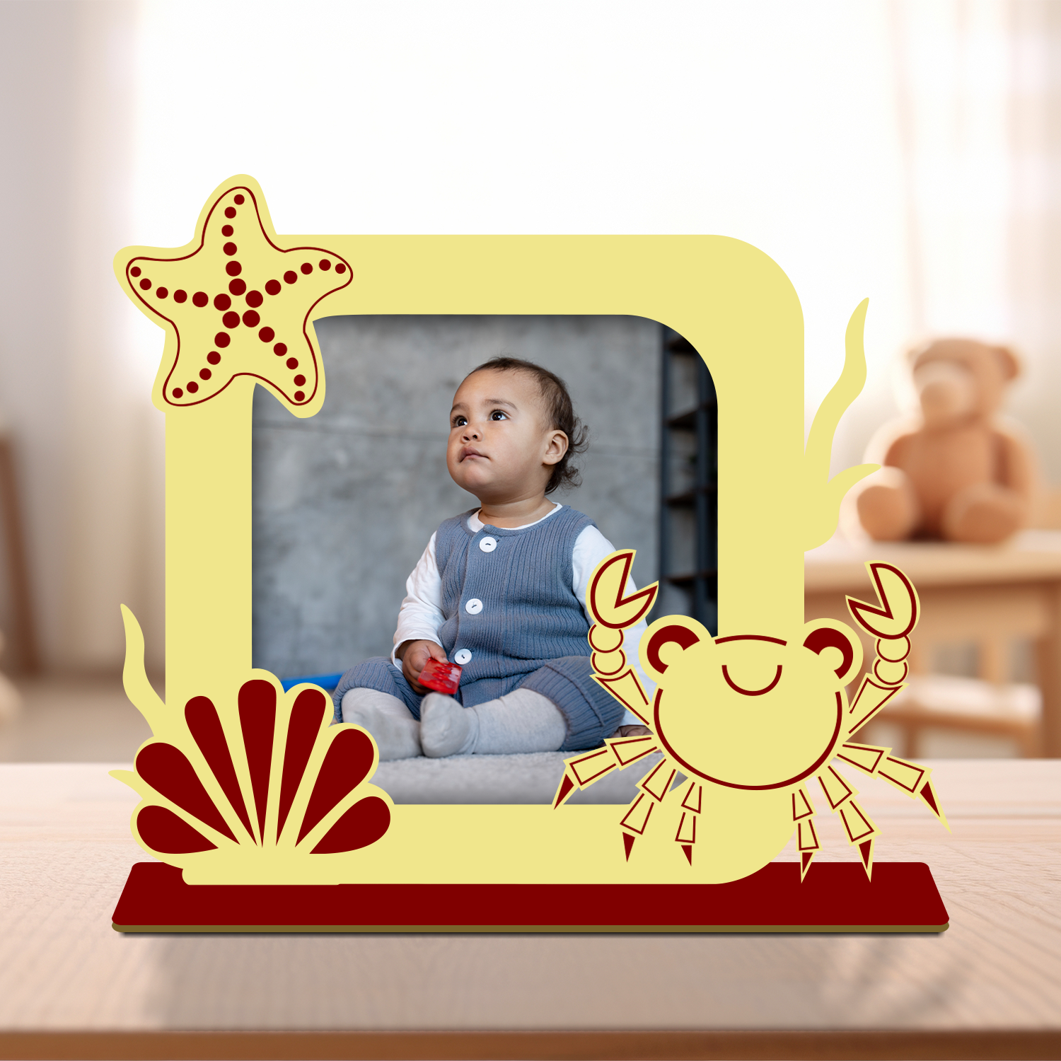 Buy Crab Wooden Baby Photo Frame | Personalized Gifts – Zingy Gifts